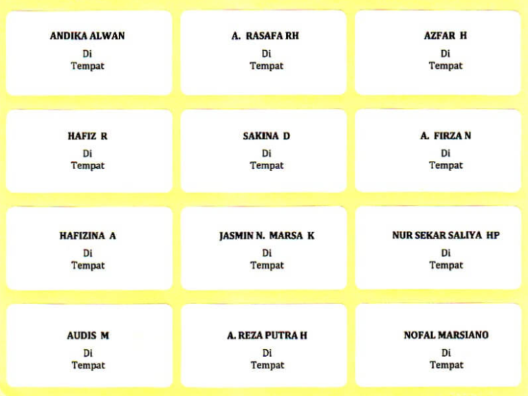 Jasa Pengetikan Label Undangan Pernikahan Terlaris - Master Cahaya